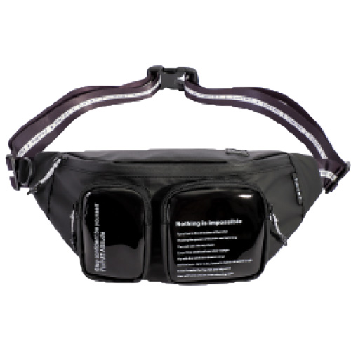 Black chest bag with causal fashion style - Yoshikawa